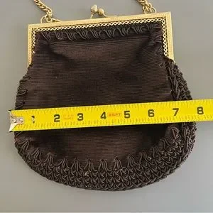 Bags | Vintage Brown Velvet Handbag Made In Italy | Poshmark